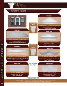 Architectural Urethane Polyurethane Window Feature Designs